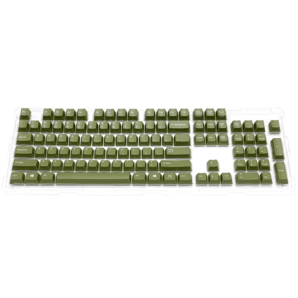 Filco Majestouch Keycap Set 104 Keys, US ASCII Olive Green (includes ...