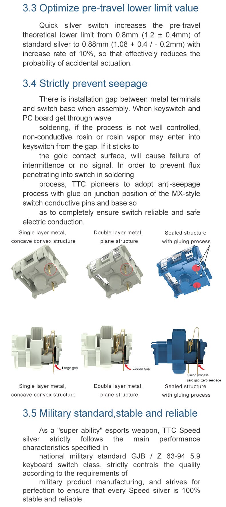 TTC Quick Silver (Speed Silver) Switch (Pack of 10) – StacksKB