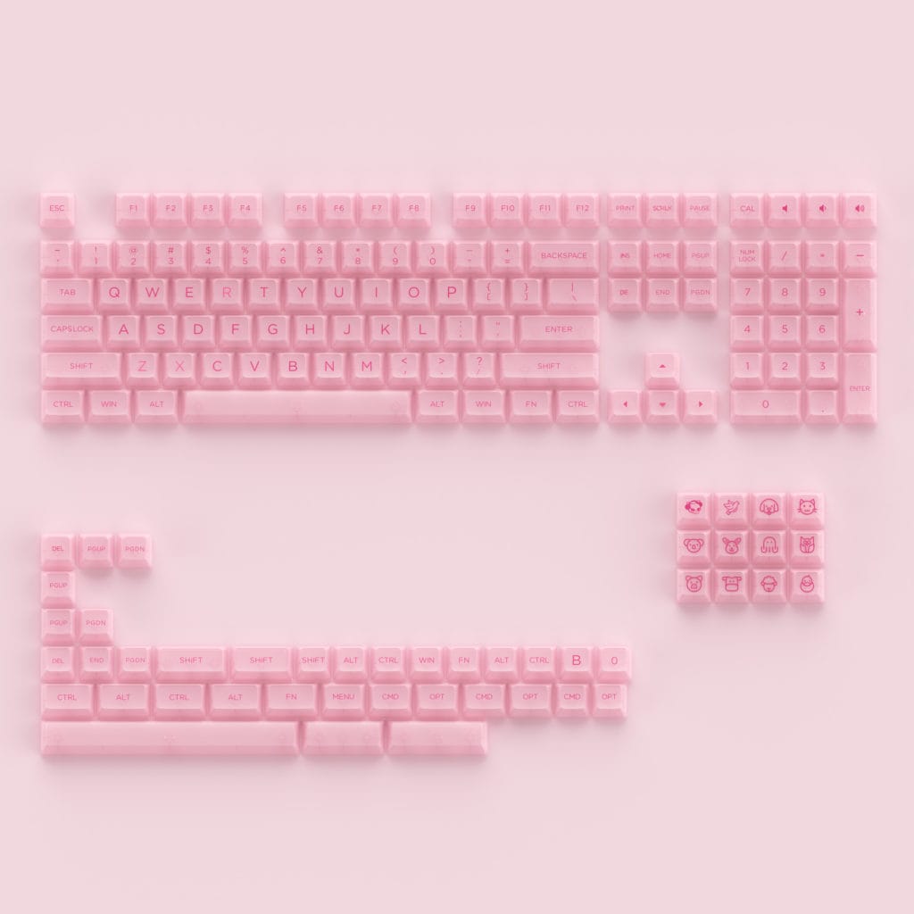Akko Clear Pink Keycap Set (ASA Profile) - StacksKB