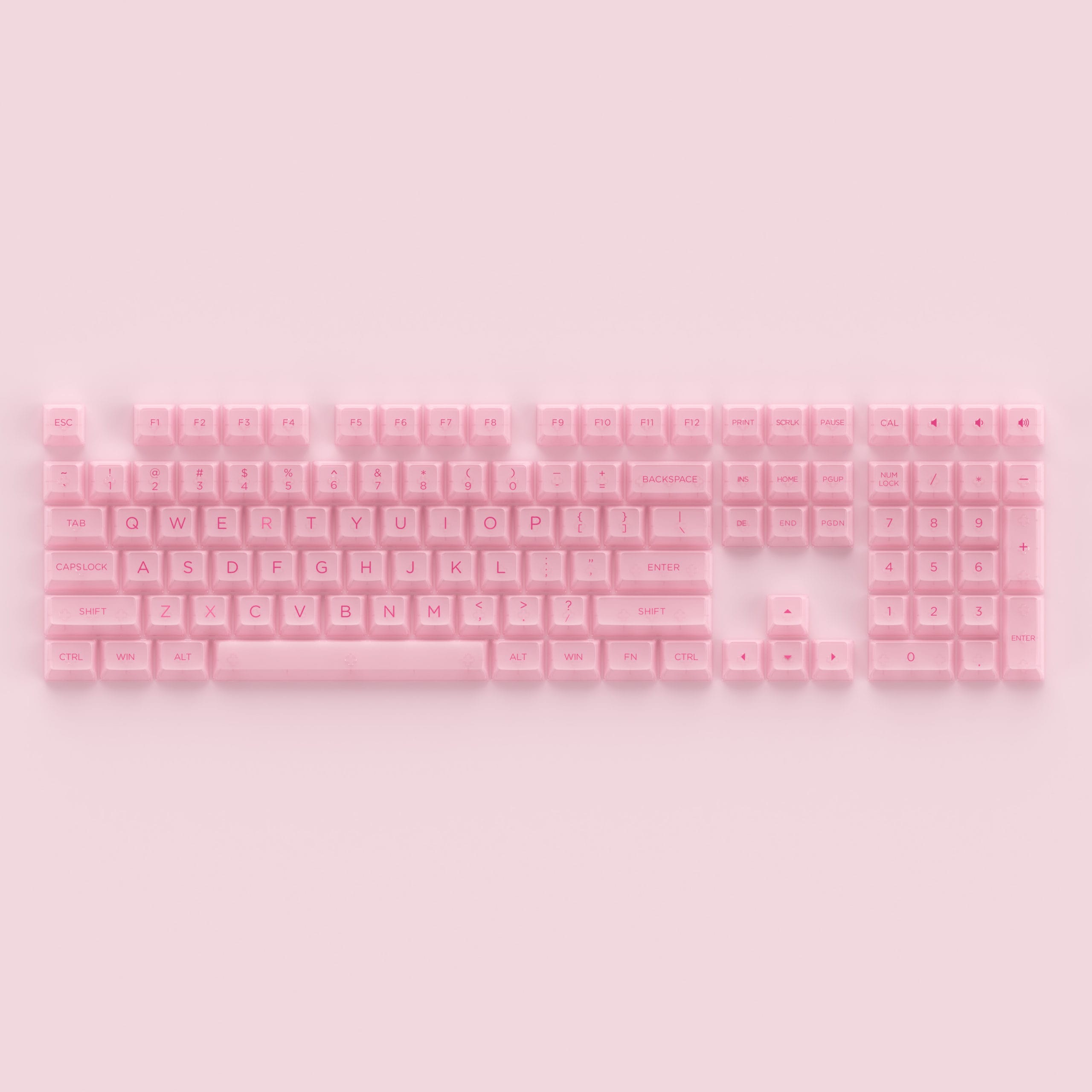 Akko Clear Pink Keycap Set (ASA Profile) - StacksKB