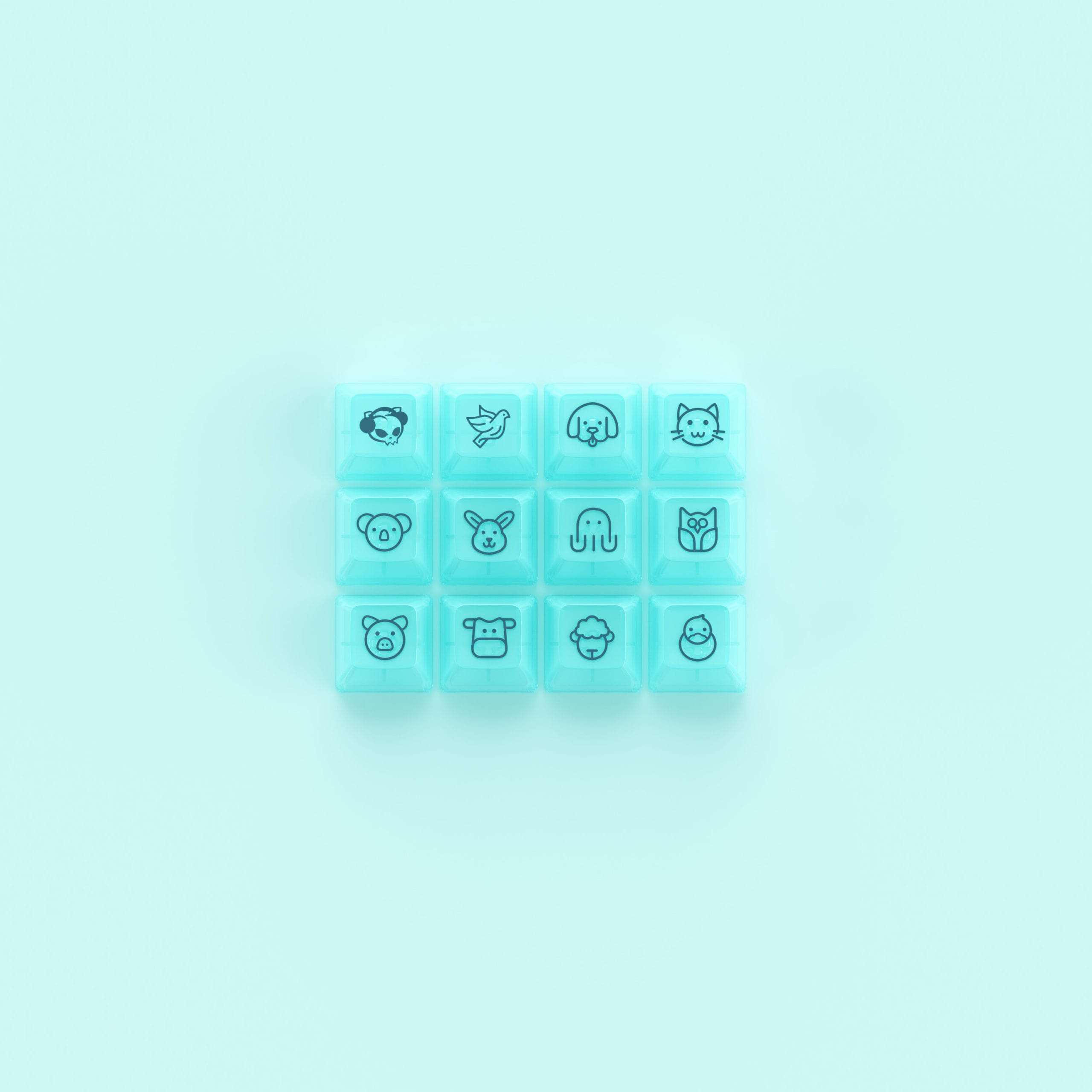 Akko Clear Mint (Tiffany Blue) Keycap Set (ASA Profile) - StacksKB