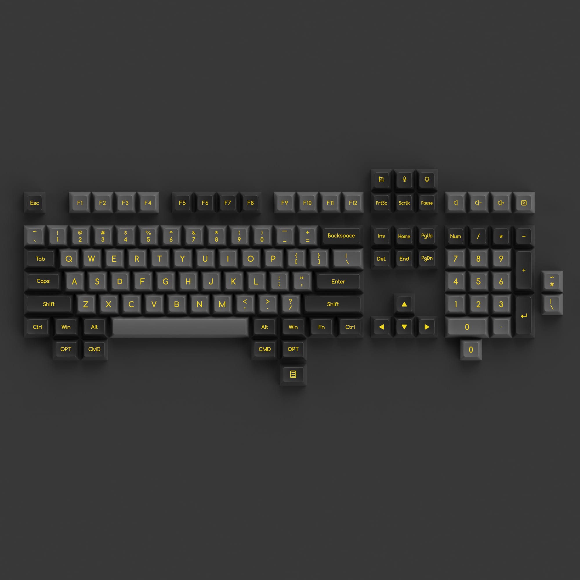 Akko Black and Gold Keycap Set (SAL Profile) - StacksKB