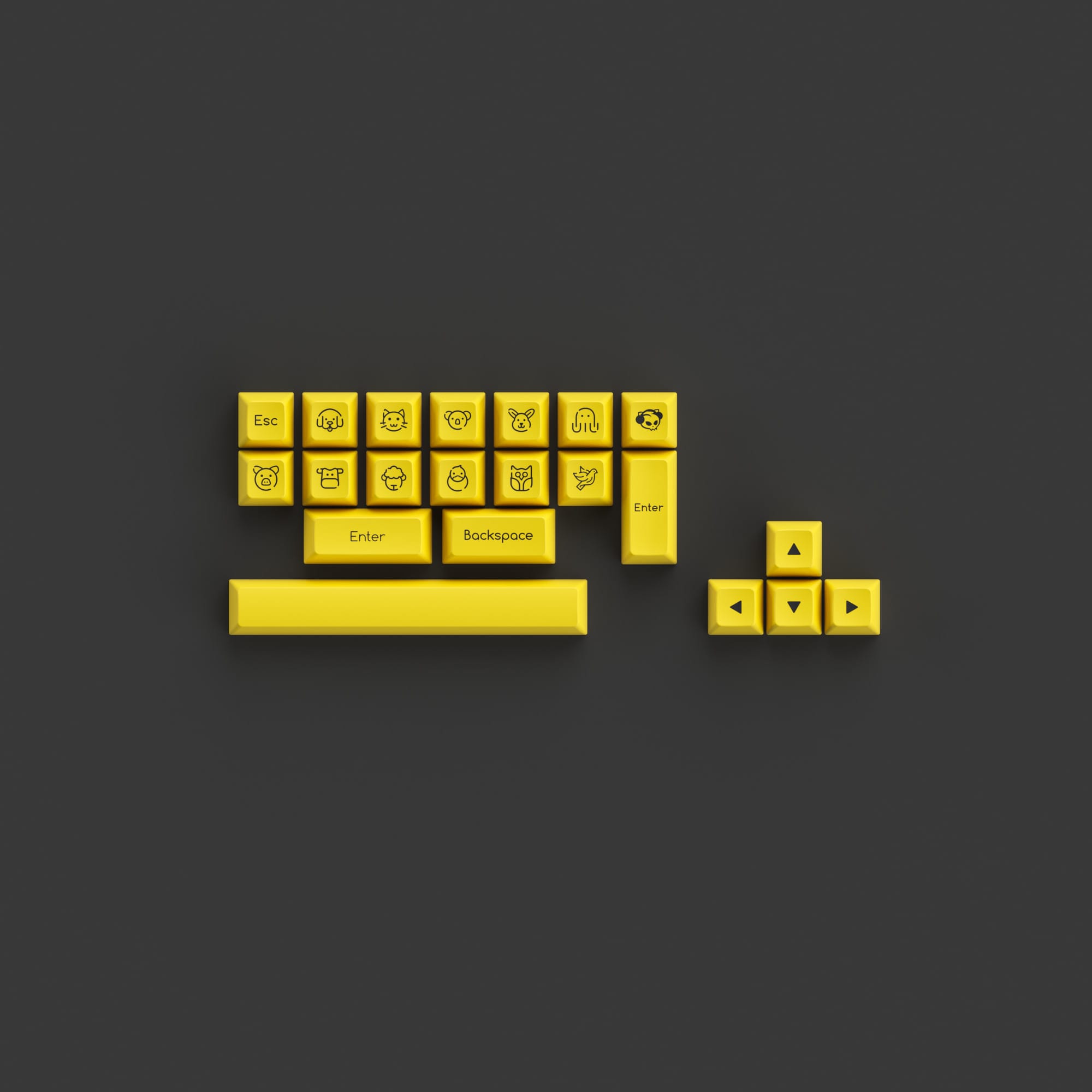 Akko Black and Gold Keycap Set (SAL Profile) - StacksKB