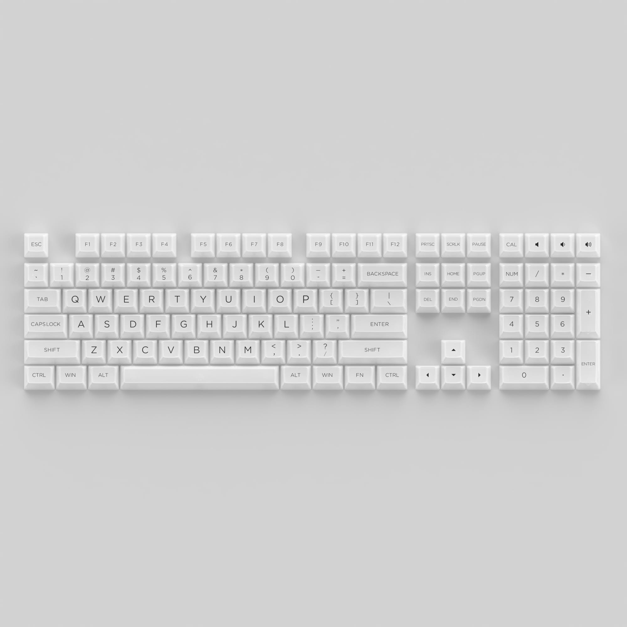 Akko Clear White Keycap Set v2 (ASA Profile) - StacksKB
