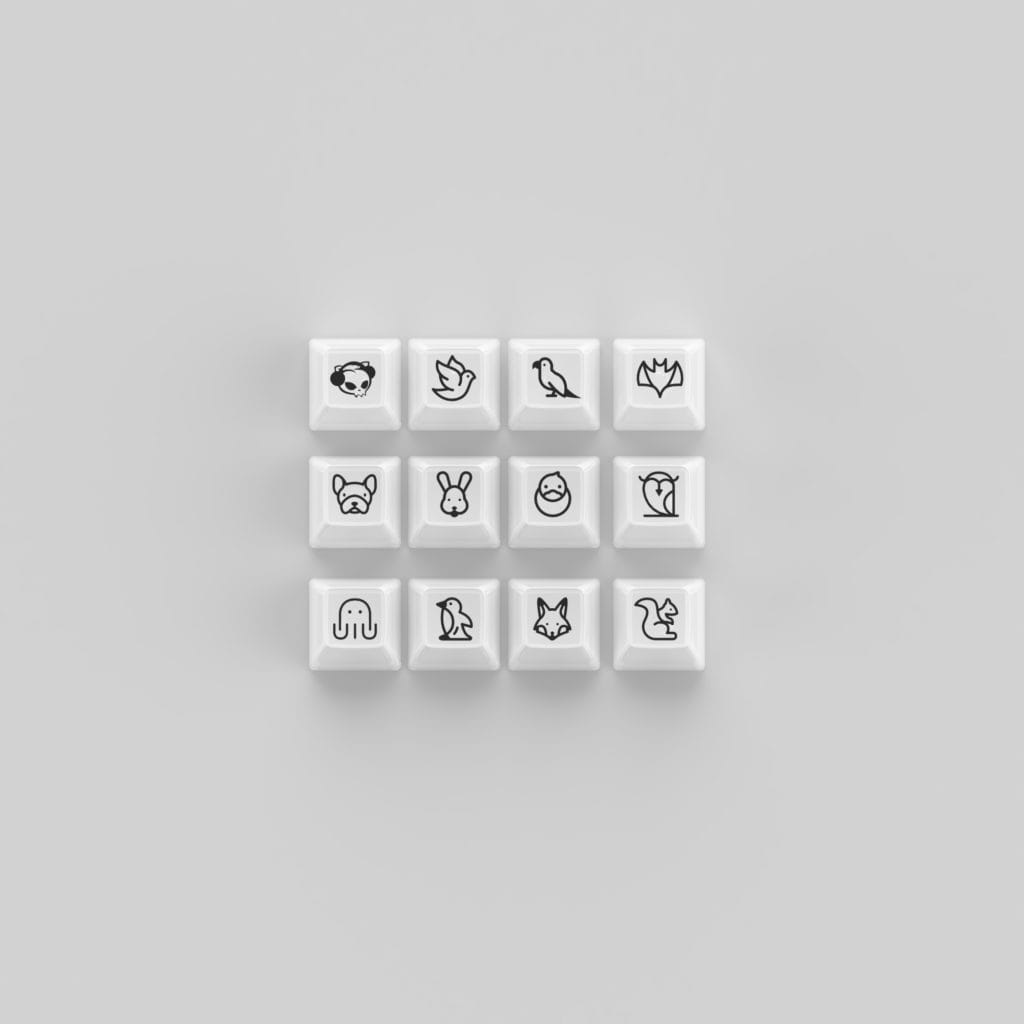 Akko Clear White Keycap Set v2 (ASA Profile) - StacksKB