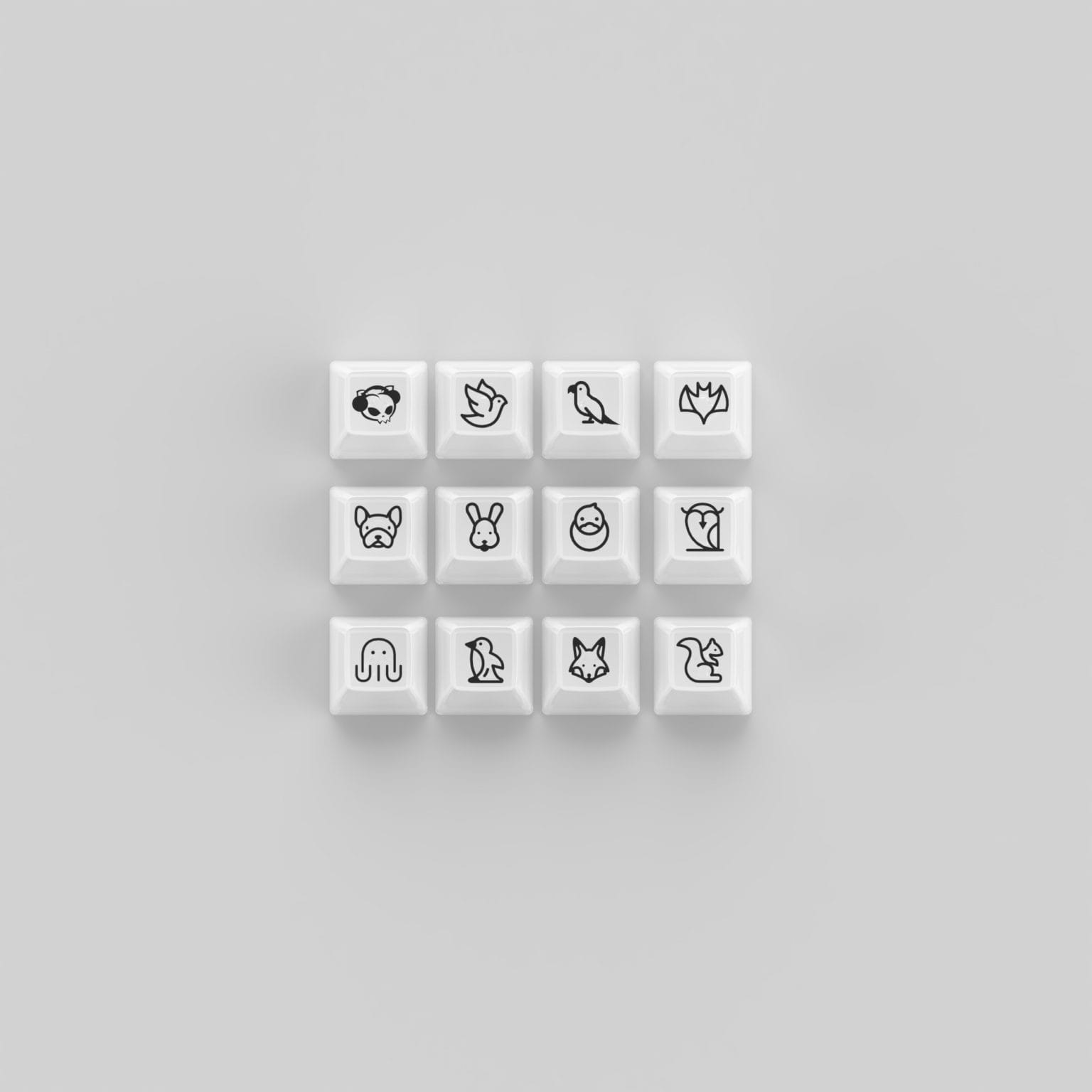 Akko Clear White Keycap Set v2 (ASA Profile) - StacksKB