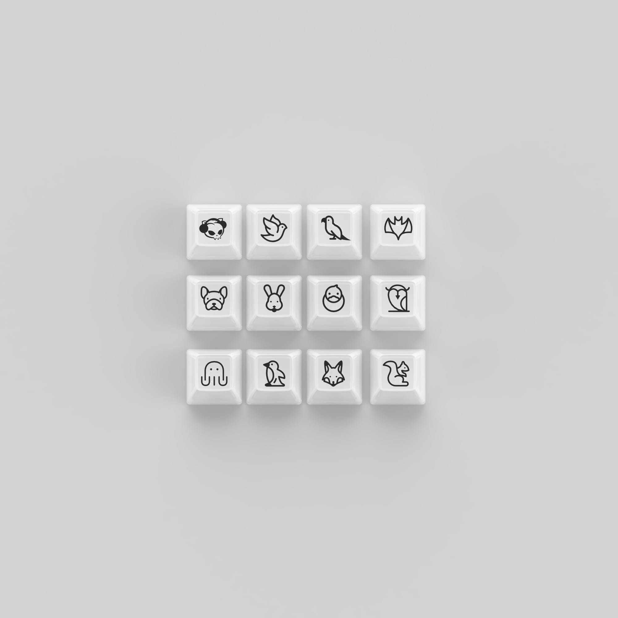 Akko Clear White Keycap Set v2 (ASA Profile) - StacksKB
