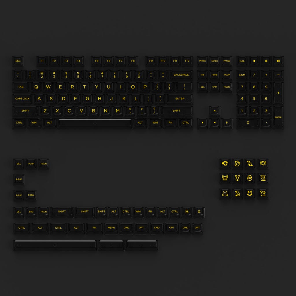Akko Clear Black Keycap Set v2 (ASA Profile) - StacksKB