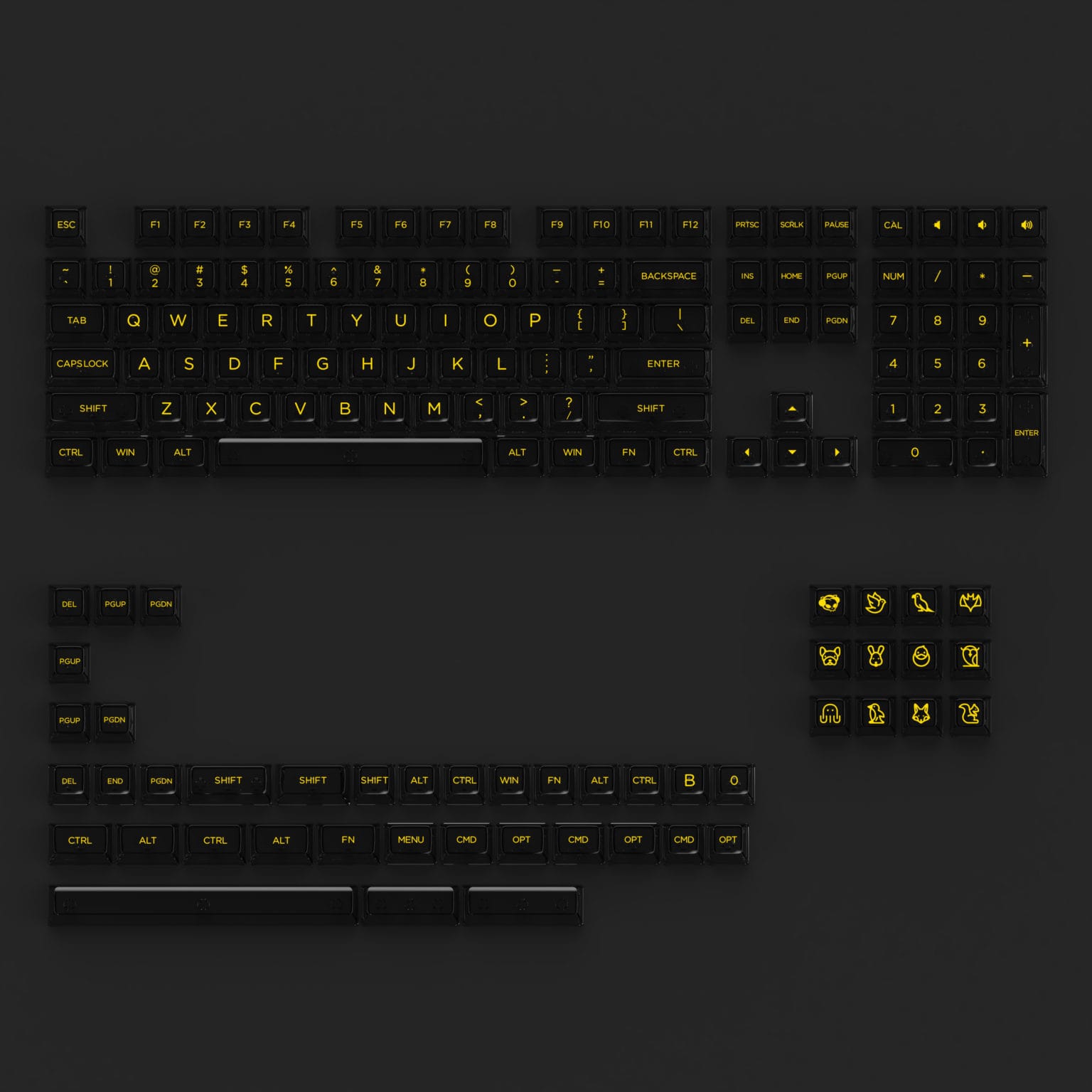 Akko Clear Black Keycap Set v2 (ASA Profile) - StacksKB
