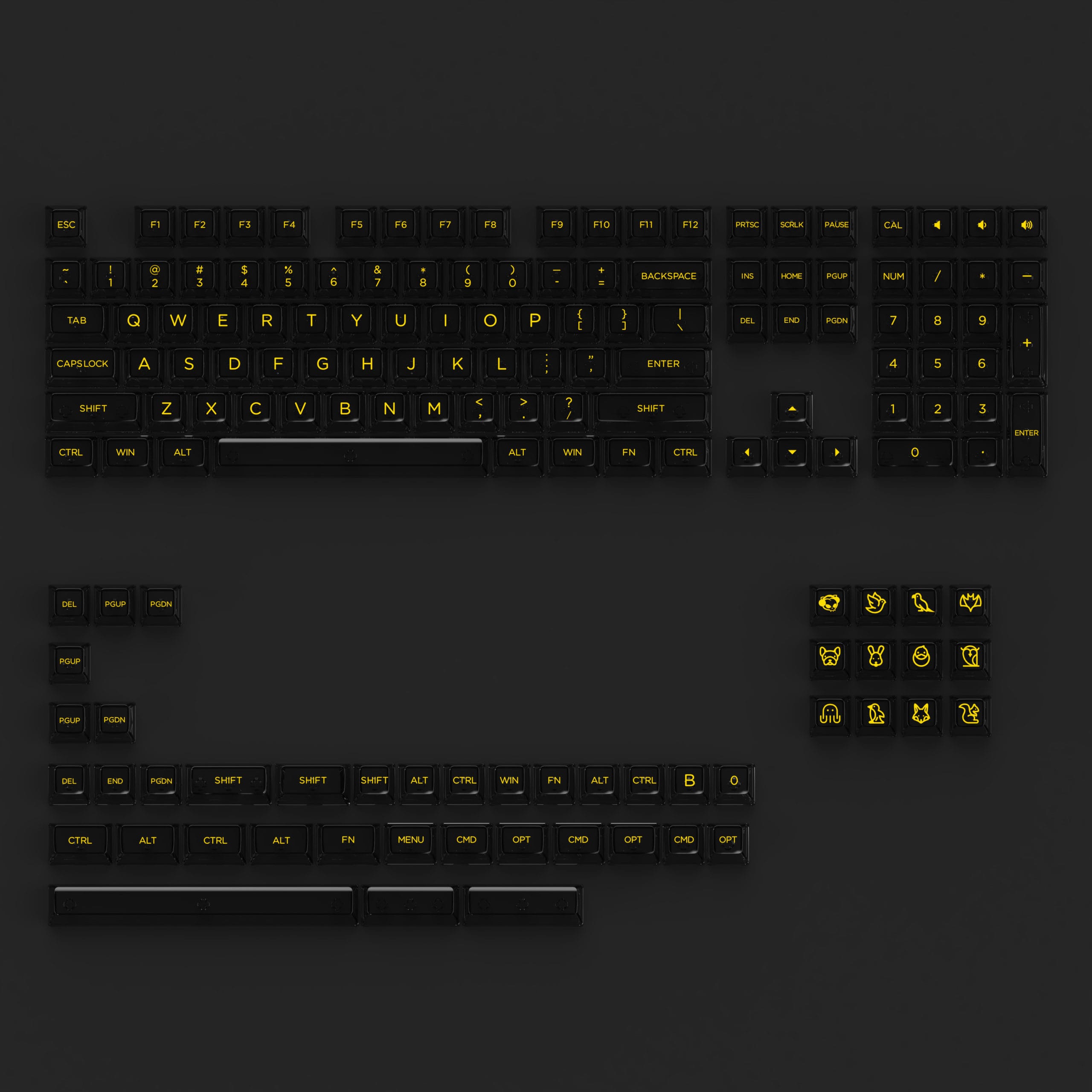 Akko Clear Black Keycap Set v2 (ASA Profile) - StacksKB