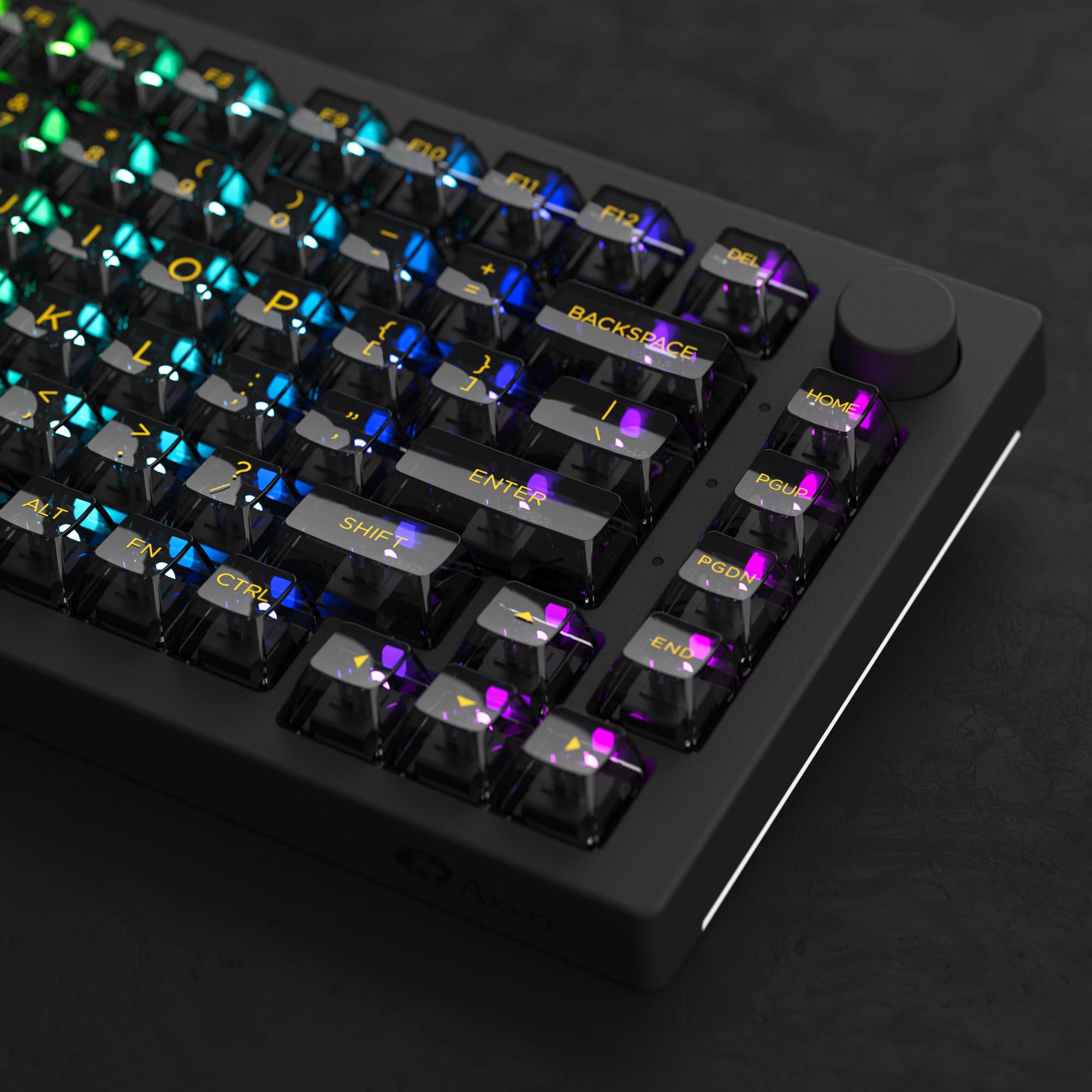 Akko Clear Black Keycap Set v2 (ASA Profile) - StacksKB