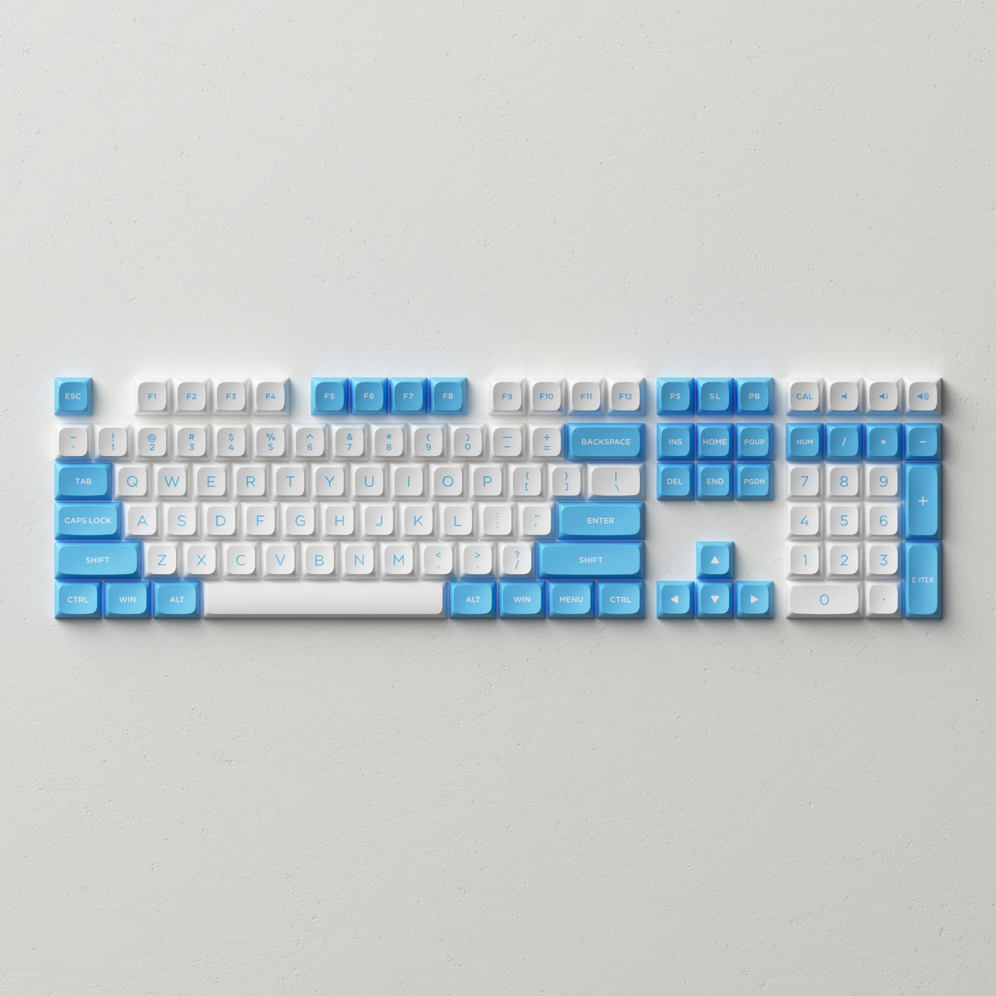 Akko Carolina Blue (UNC Blue) Keycap Set (MDA Profile) - StacksKB
