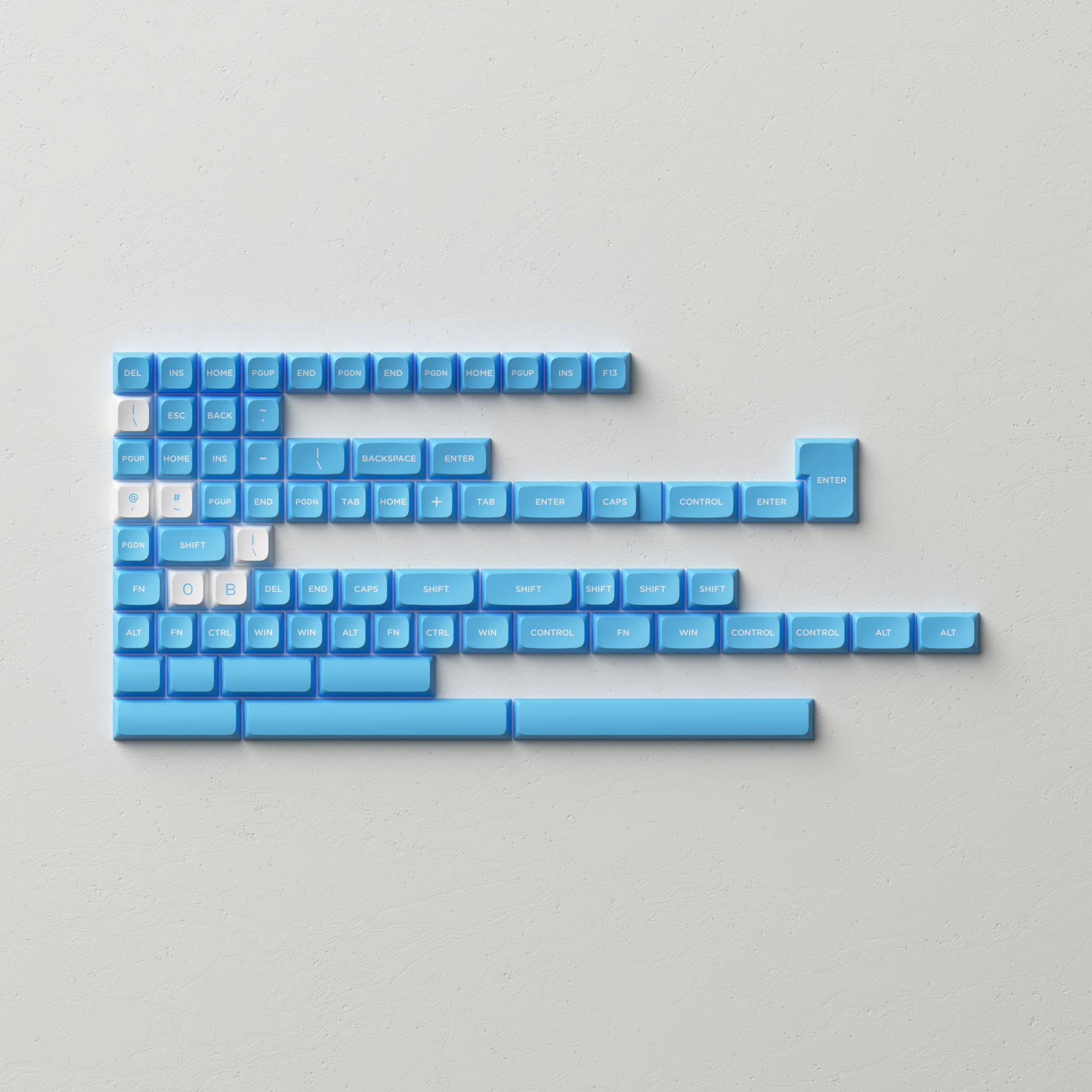 Akko Carolina Blue (UNC Blue) Keycap Set (MDA Profile) - StacksKB