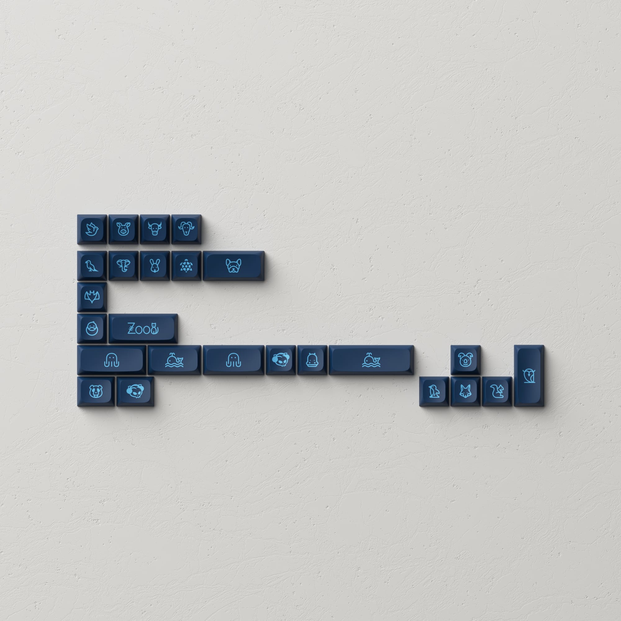 Akko Carolina Blue (UNC Blue) Keycap Set (MDA Profile) - StacksKB