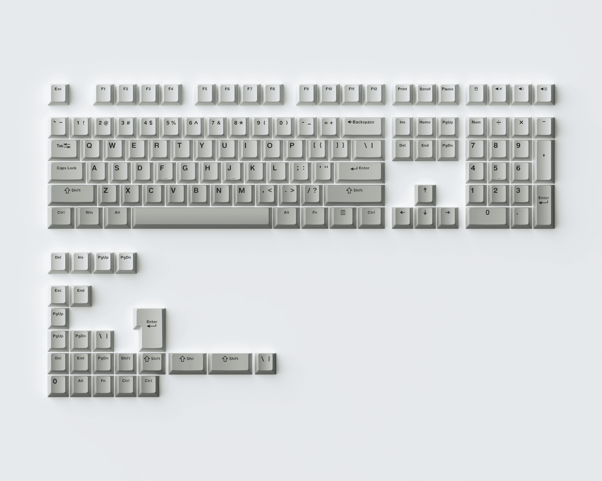 Akko Cool Gray (Cherry Profile) Keycap Set – StacksKB