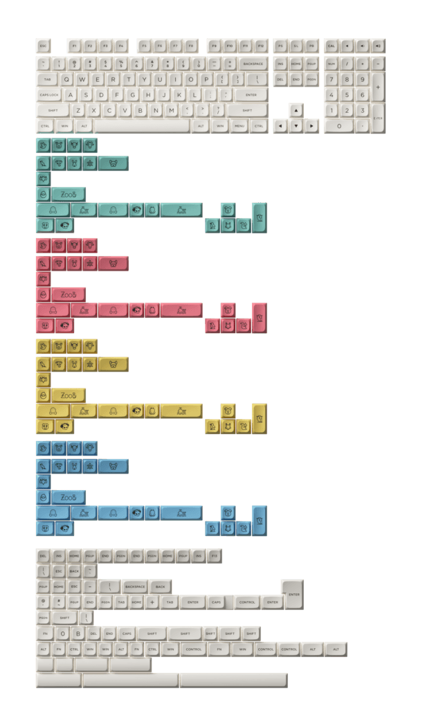 Akko Cream Keycap Set (MDA Profile) - StacksKB