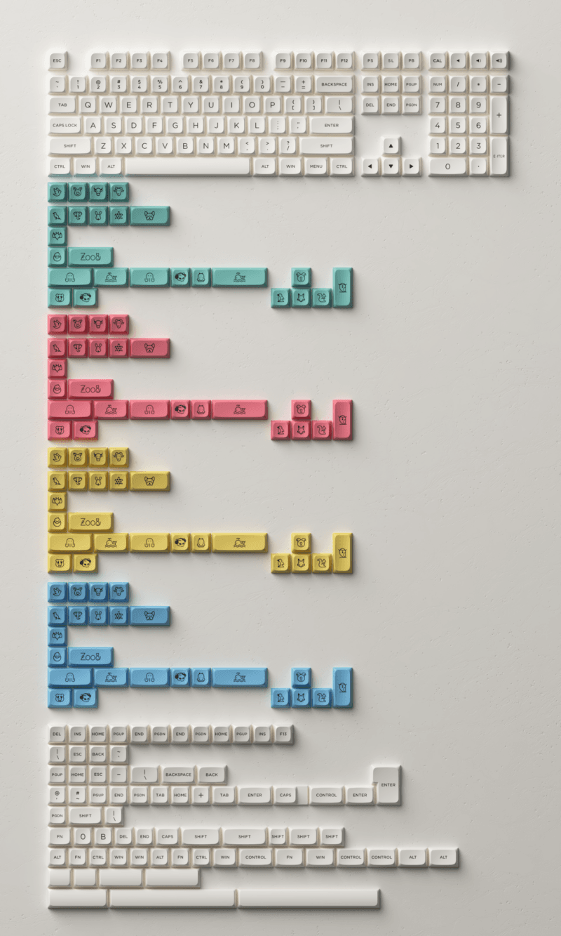 Akko Cream Keycap Set (MDA Profile) - StacksKB