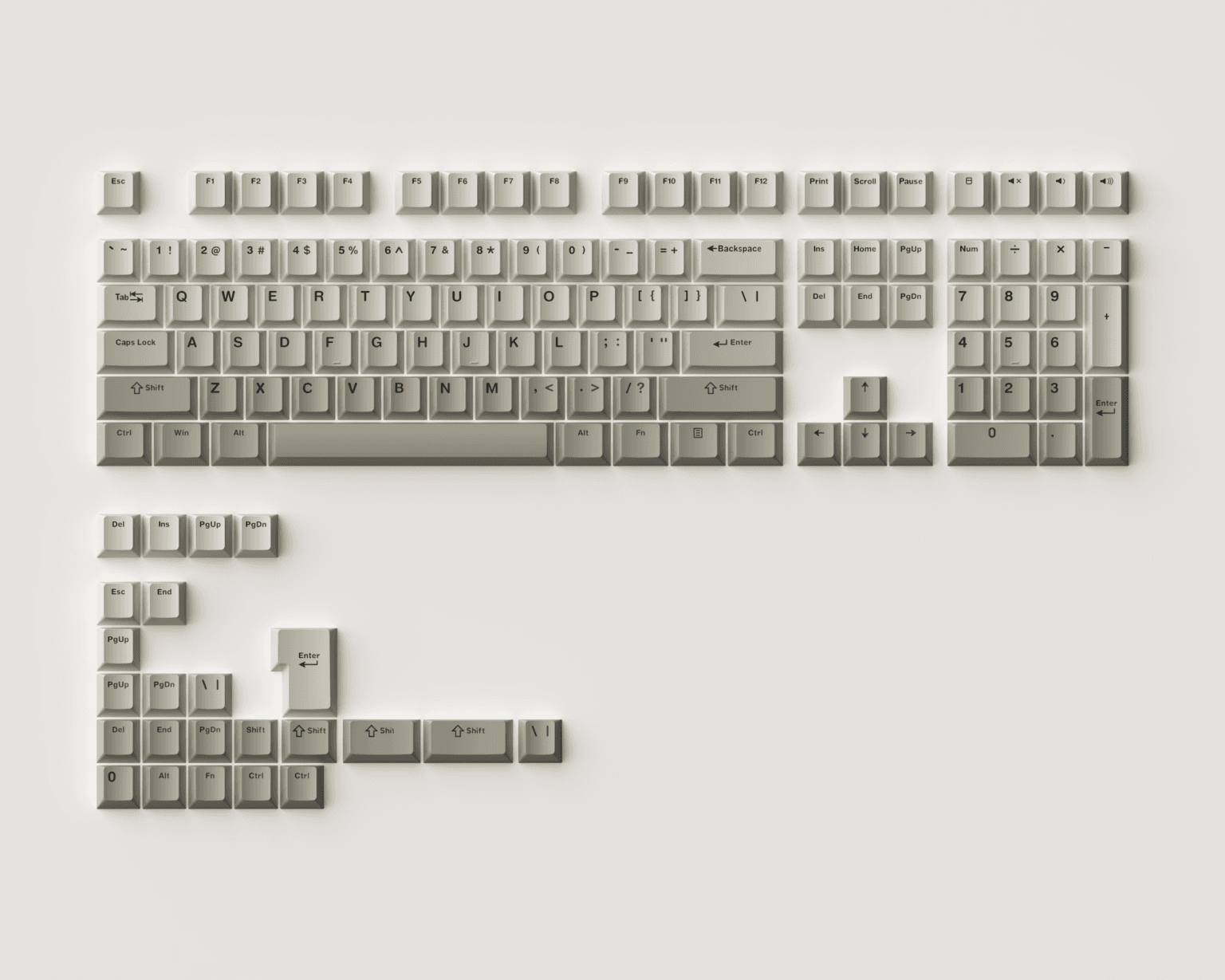 Akko Warm Gray (Cherry Profile) Keycap Set - StacksKB