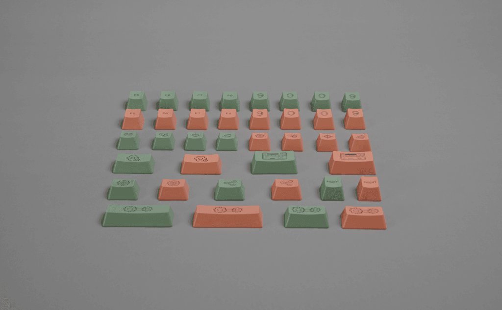 9009 Retro R2 OEM Profile Industrial Style Novelty Keycaps (38-Key ...