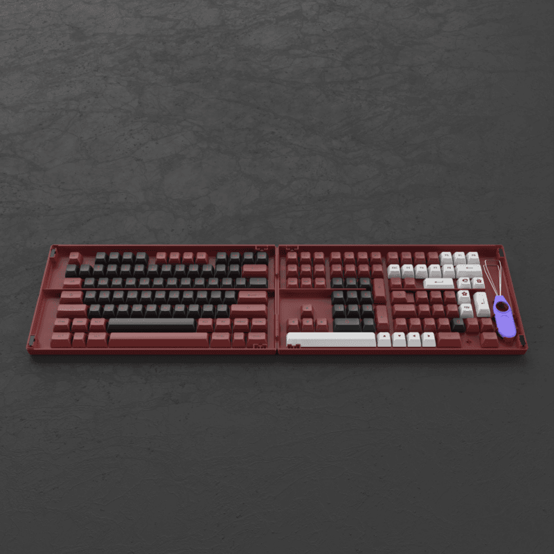 Akko Bred (Black and Red) ASA Profile Keycap Set - StacksKB