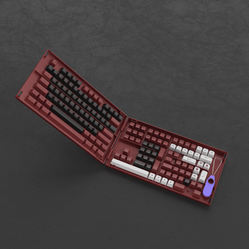 Akko Bred (Black and Red) ASA Profile Keycap Set - StacksKB