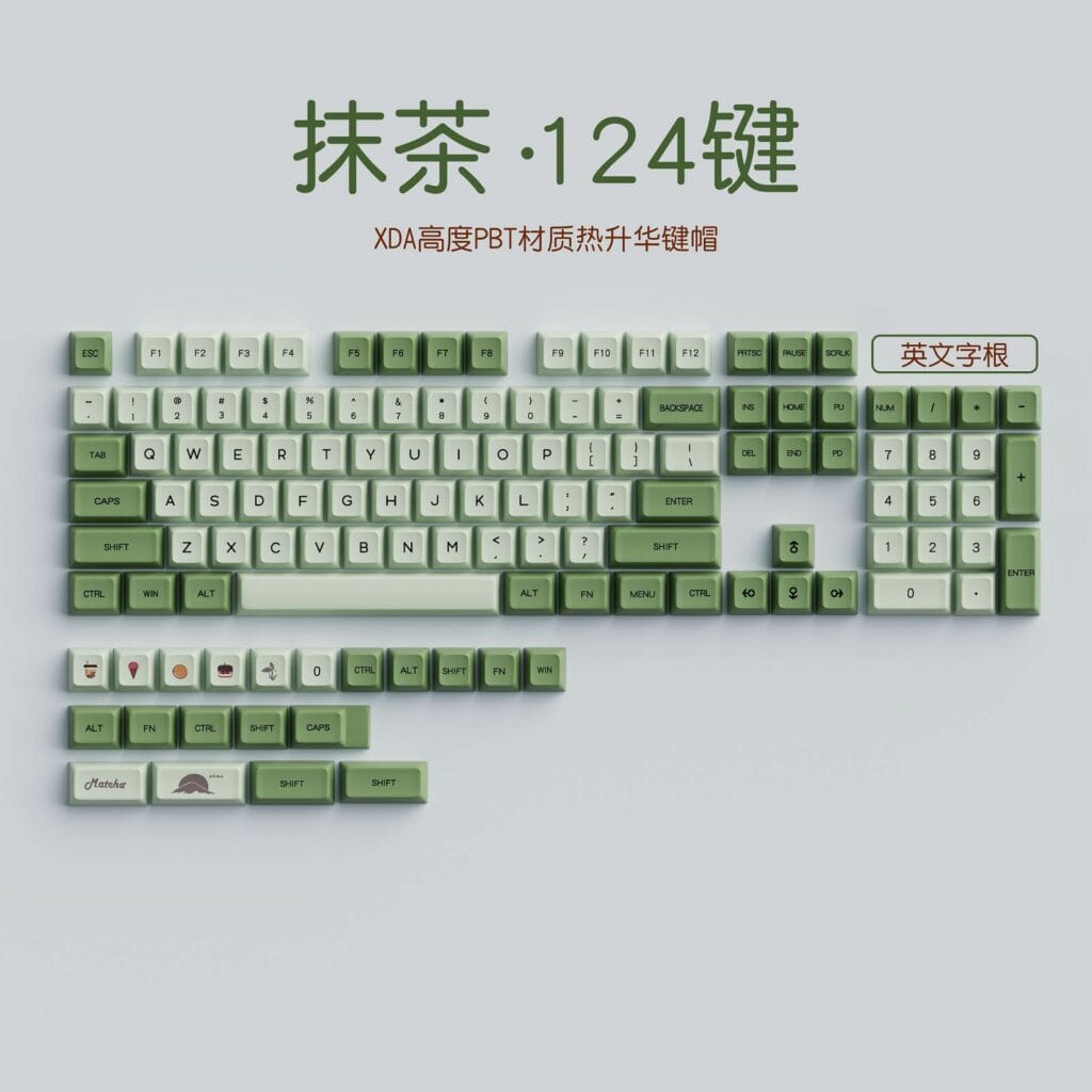 Matcha Green XDA Profile PBT Keycaps - StacksKB