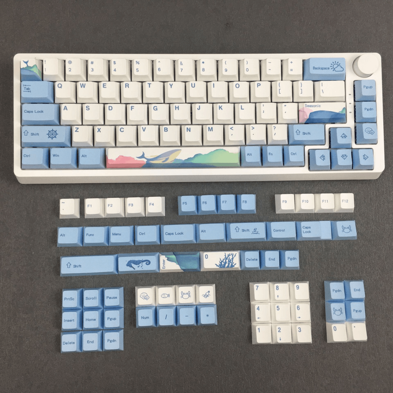Sea Theme Cherry Profile Keycaps - StacksKB