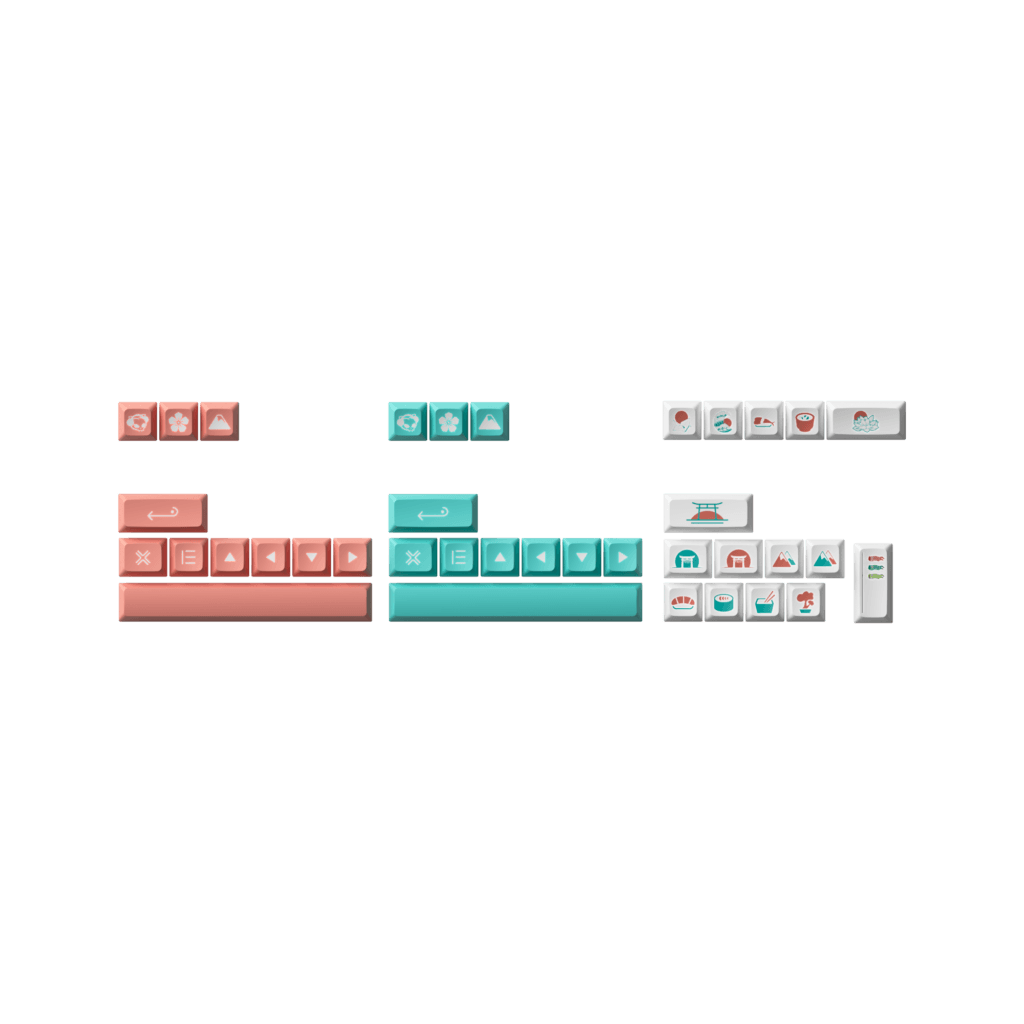 Akko Red Fuji Keycap JDA Profile Set (161 key) – StacksKB