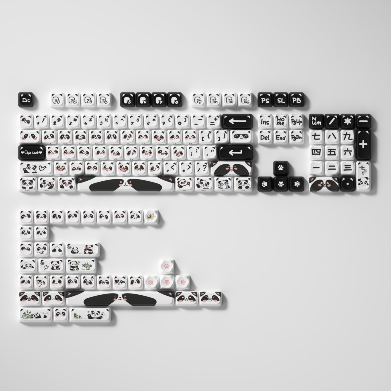 Akko Panda MAO Keycap Set (142-key) - StacksKB